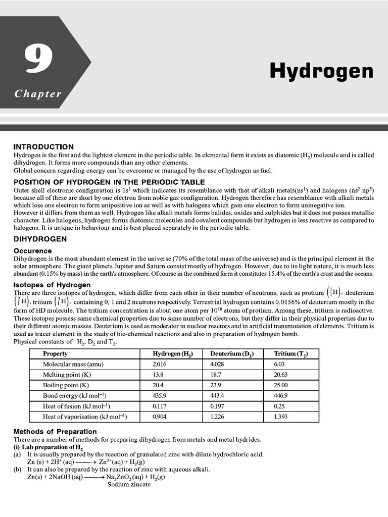Hydrogen | PDF