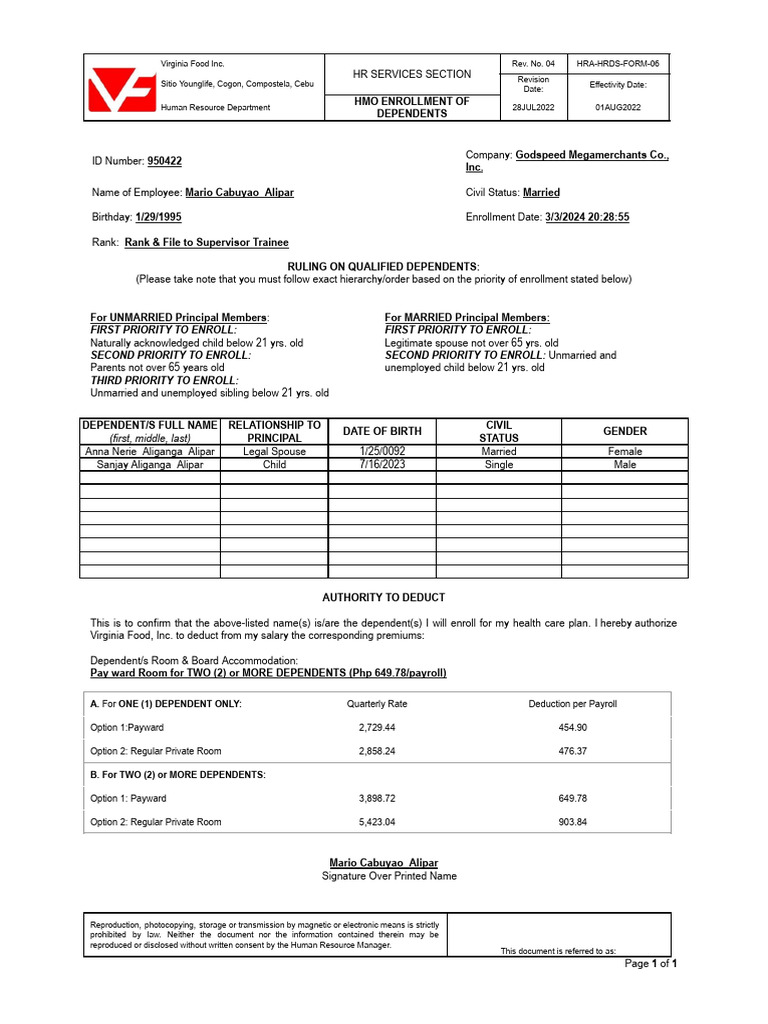 HMO Dependent Enrollment Guide | PDF