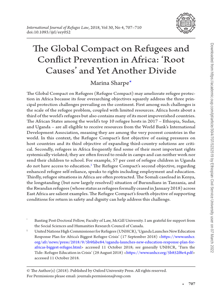 Article 17 The Global Compact On Refugees And. | PDF | Refugee | United ...