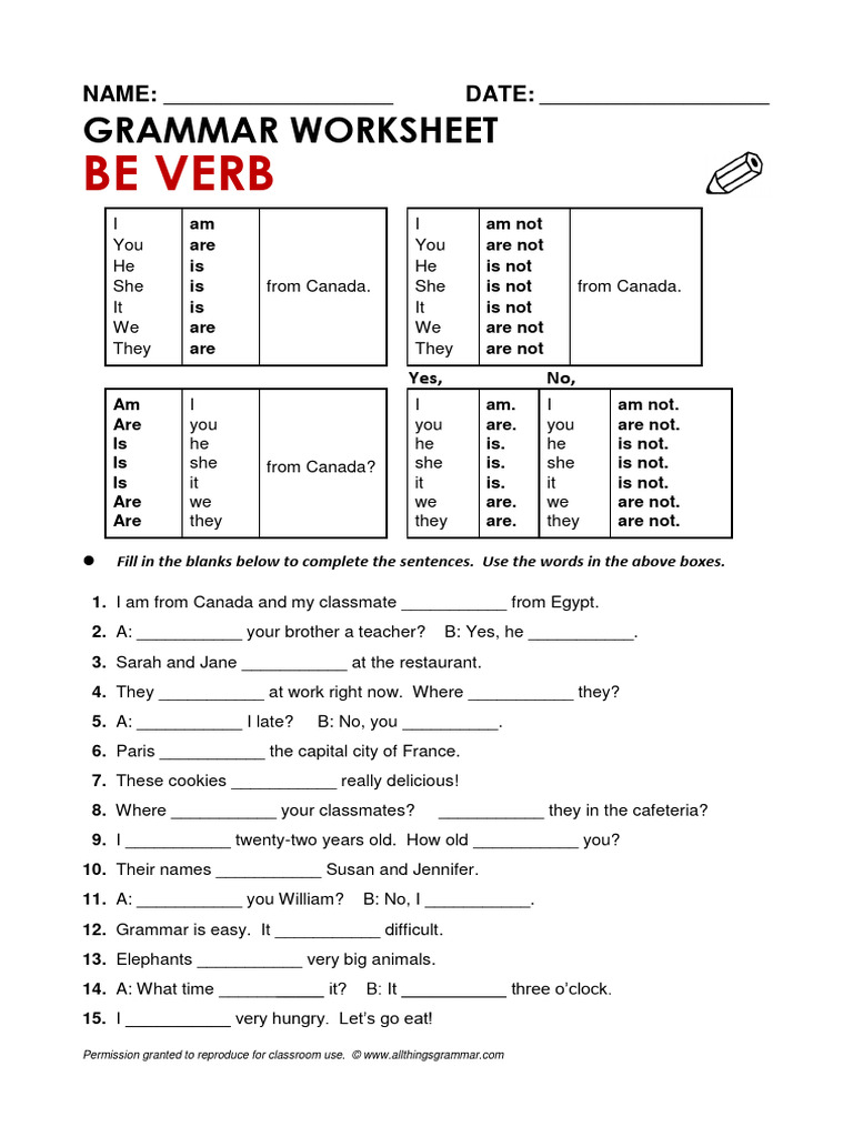 Verb To Be - Present Simple | Download Free PDF | Language Mechanics | Syntax