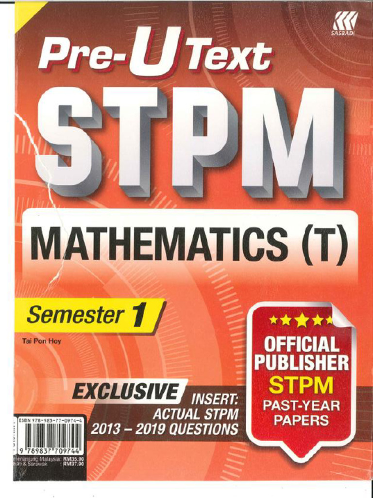 STPM - Math T - Sem 1 | PDF