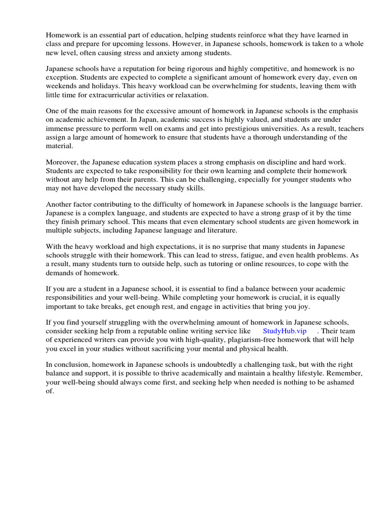 Homework in Japanese Schools | PDF | Homework | Kanji