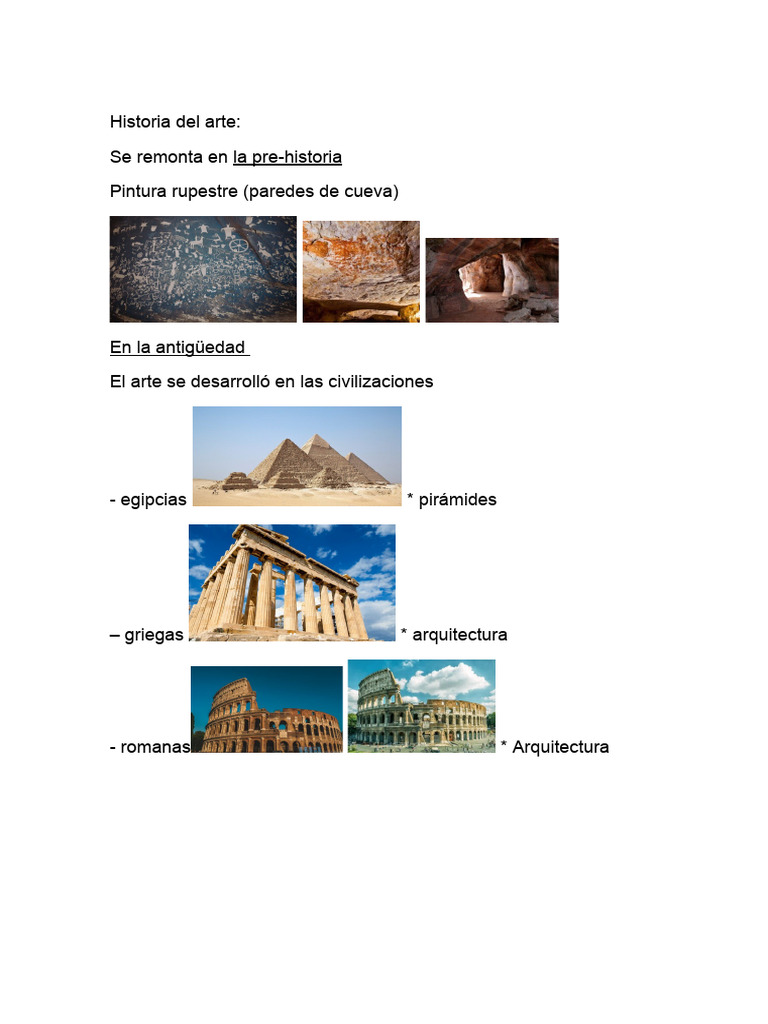 Evolución de la Historia del Arte | PDF | imperio Romano | imperio ...