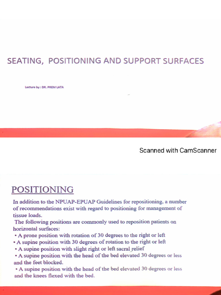 Seating, Positioning and Support Surfac | PDF
