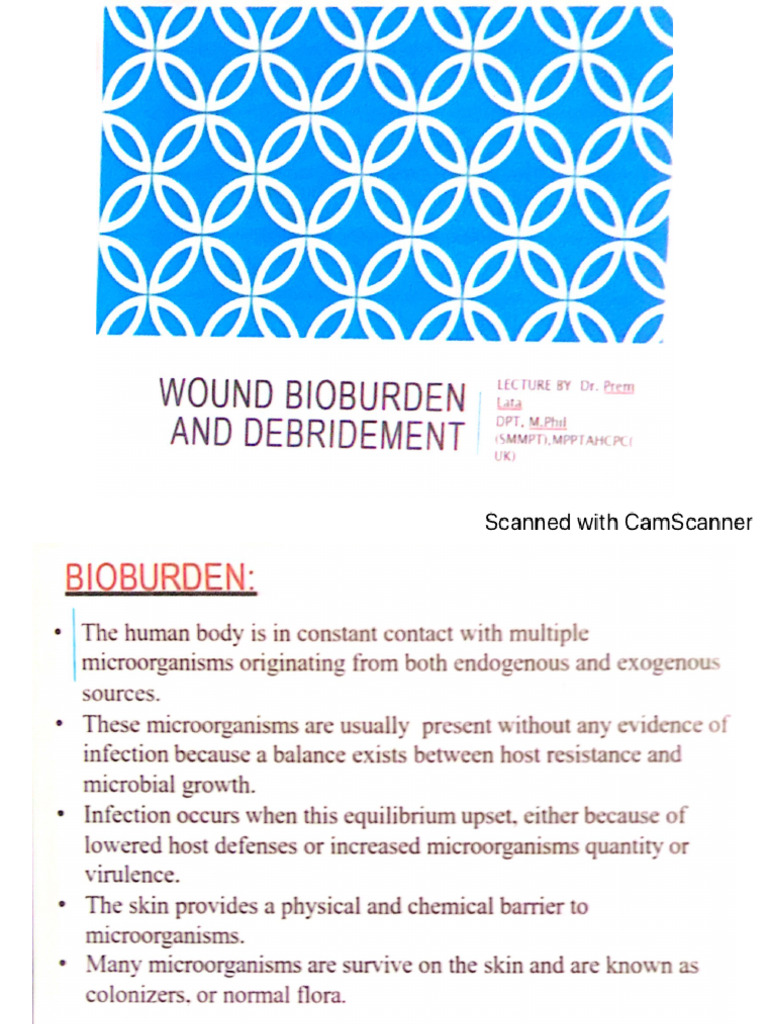 Wound Bioburden and Debridement | PDF