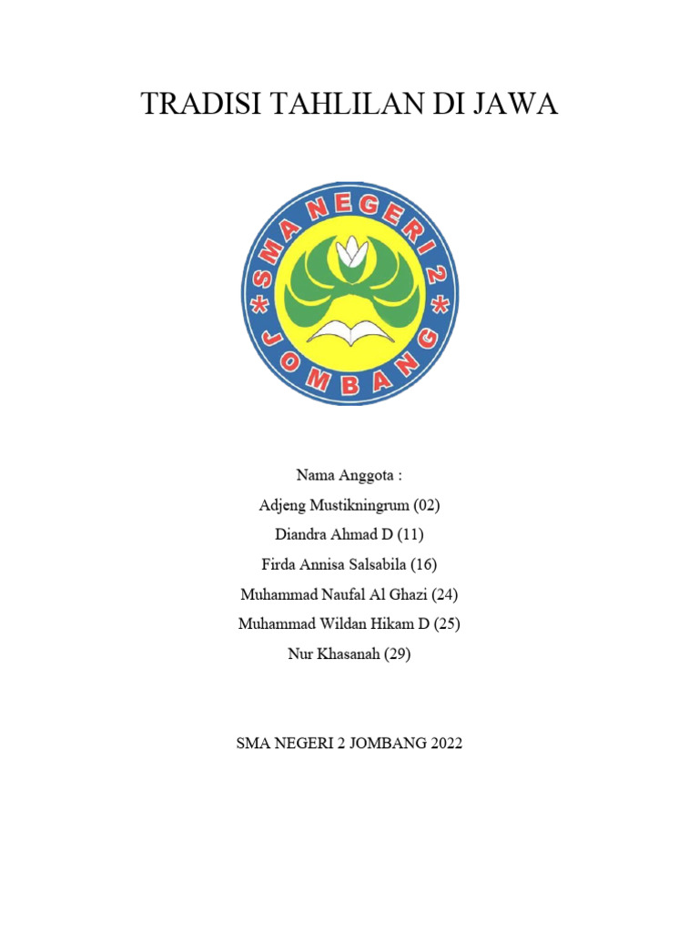 TRADISI TAHLILAN DI JAWA (2) | PDF