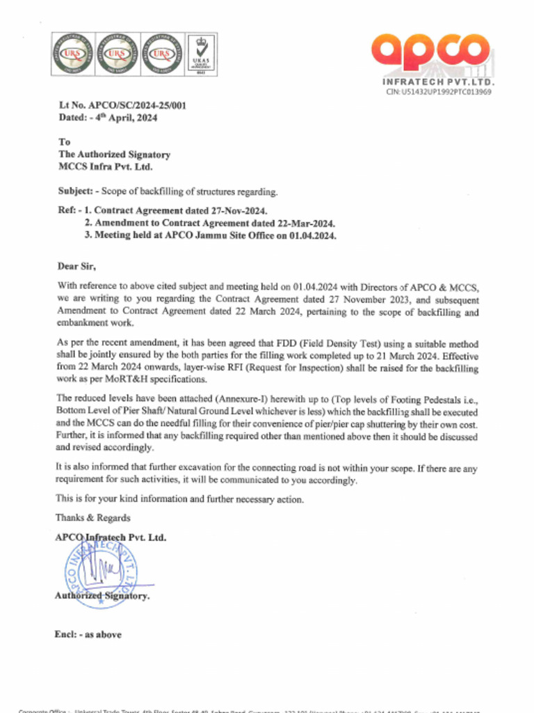 Letter No. 01Job Description (1) dated 04.04.2024 Reg. Scope of ...