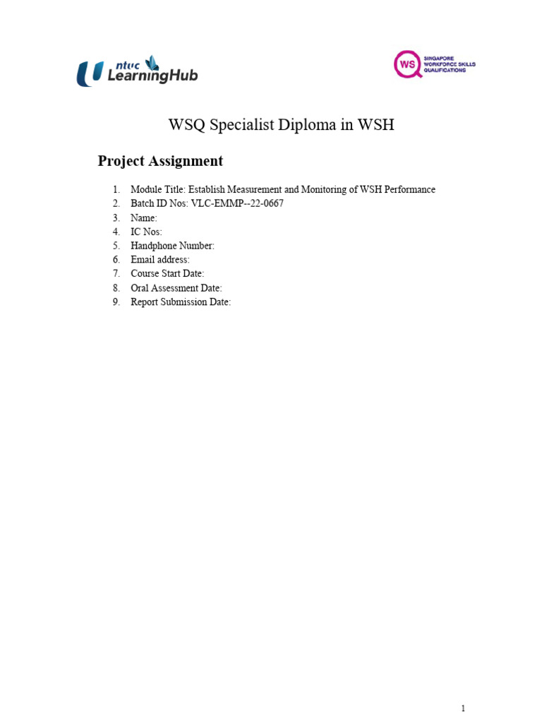 Establish Measurement and Monitoring of WSH Performance | Download Free ...