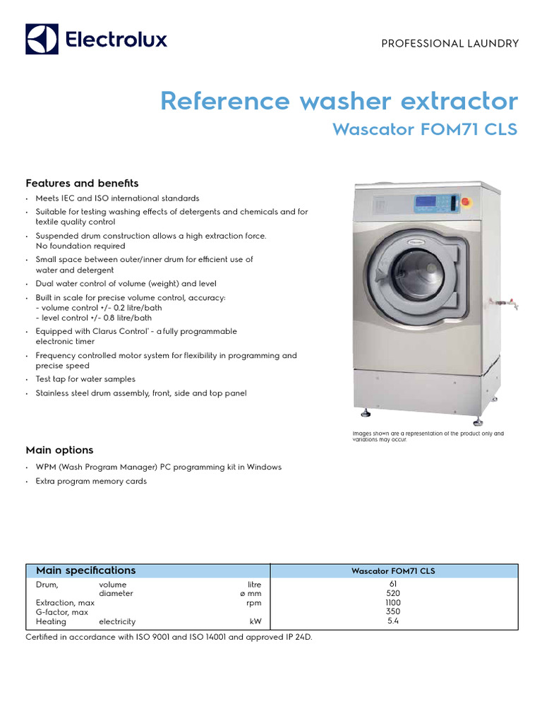 FOM71CLS | PDF | Washing Machine | Water