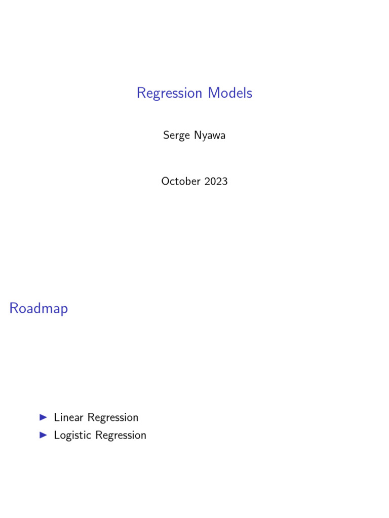 Regression | PDF | Linear Regression | Regression Analysis