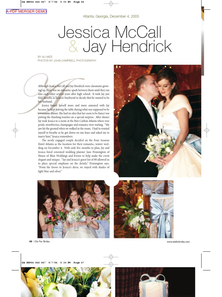 Georgia Featured Wedding Jessica McCall & Jay Hendrick | PDF ...