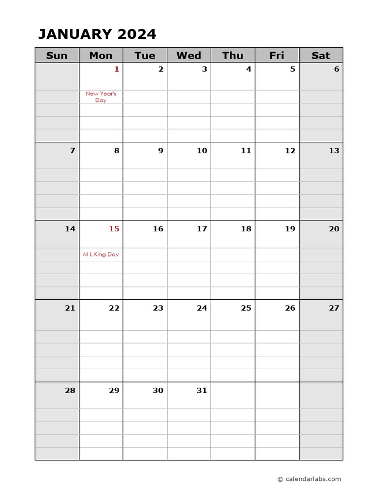 2024 Calendar Template Daily Planner 15 | PDF | Observances | Christian Festivals And Holy Days