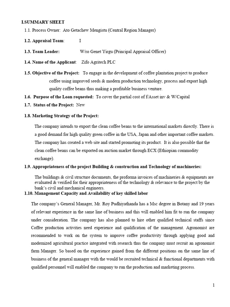 Coffee Plantation Investment Proposal | PDF | Coffee | Agriculture