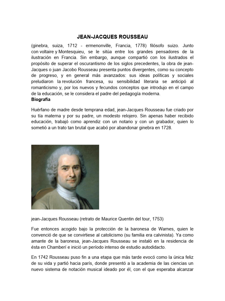 rousseau | PDF | René Descartes | Jean-Jacques Rousseau