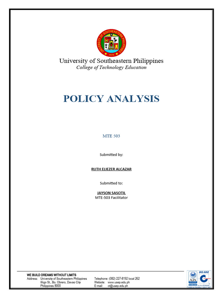 POLICY ANALYSIS | PDF | Vocational Education