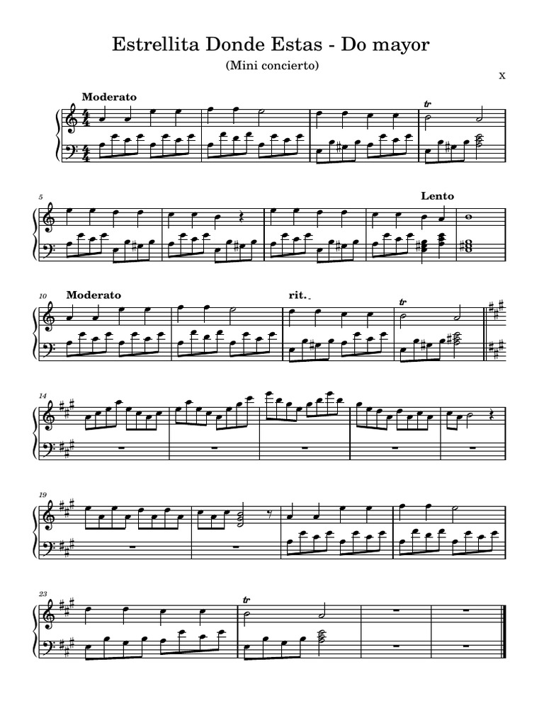 Estrellita Donde Estas (X) | PDF