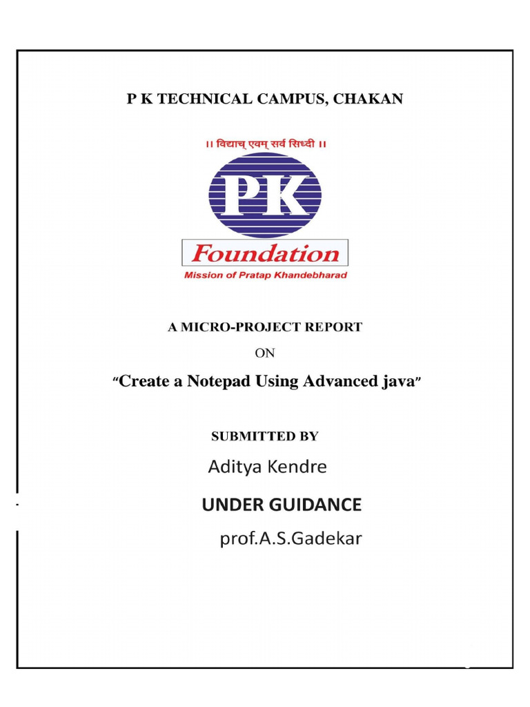 AJP Microproject | PDF