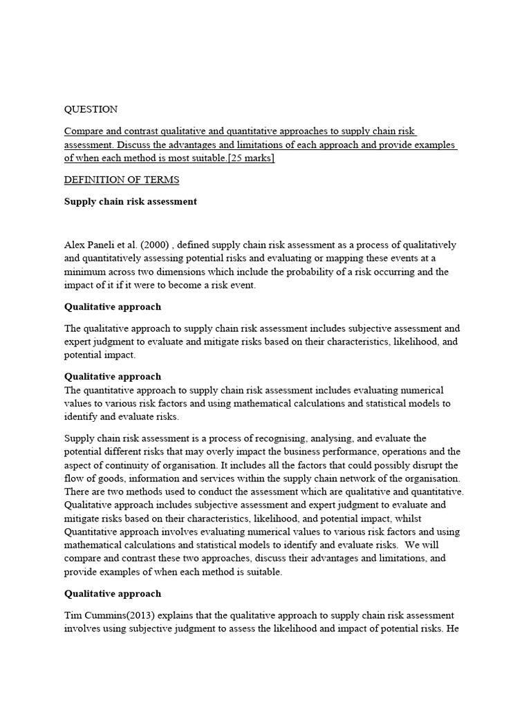 Assignment 2 Q ND Q Approaches | PDF | Risk | Quantitative Research