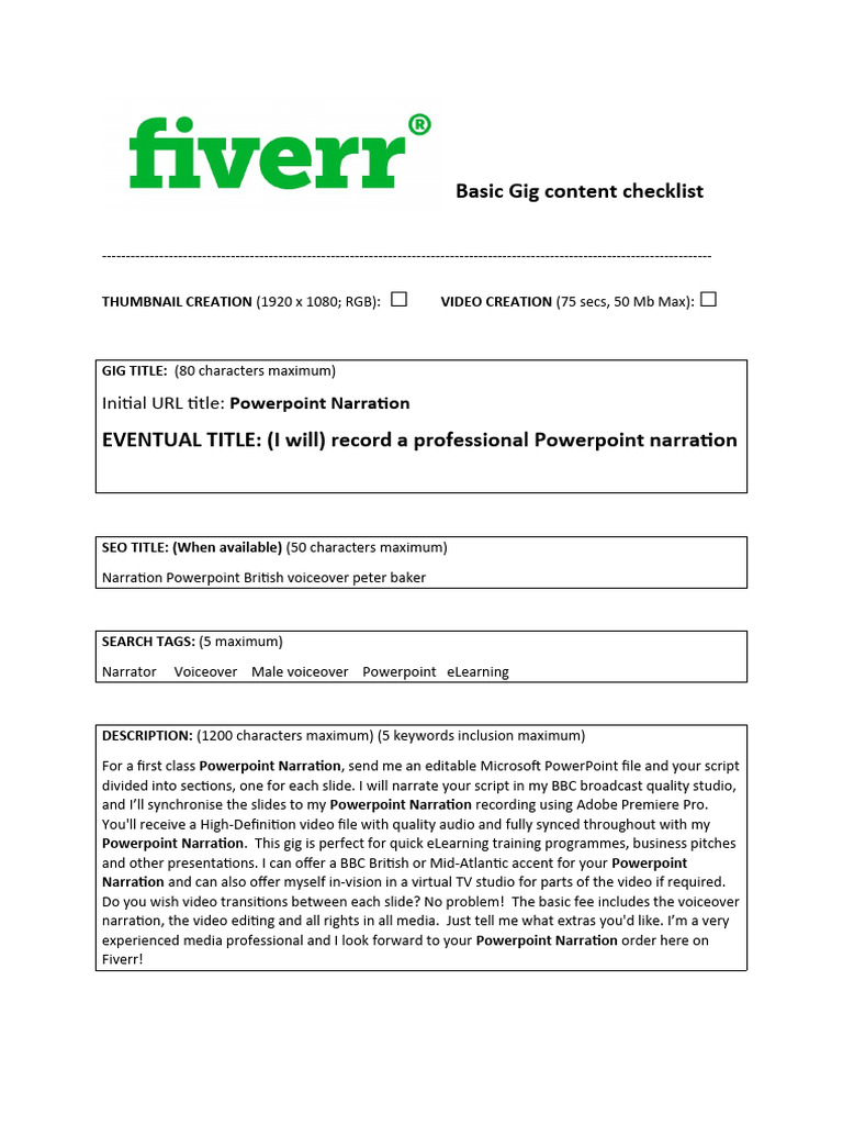 Basic+Gig+Content+Template EXAMPLE | PDF | Microsoft Power Point | Software