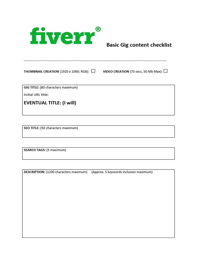 Freelancer Gig Setup Guide | PDF