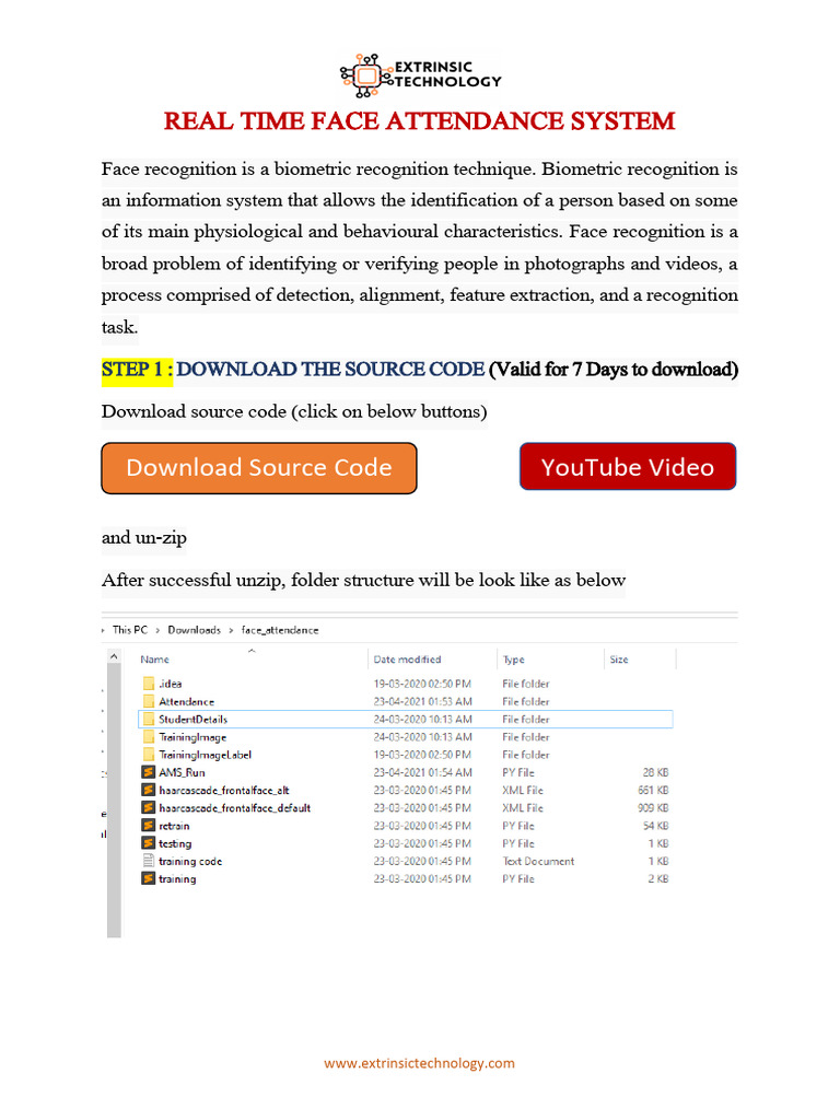 REAL TIME FACE ATTENDACE SYSTEM Installation Guide | PDF | Computing | Software