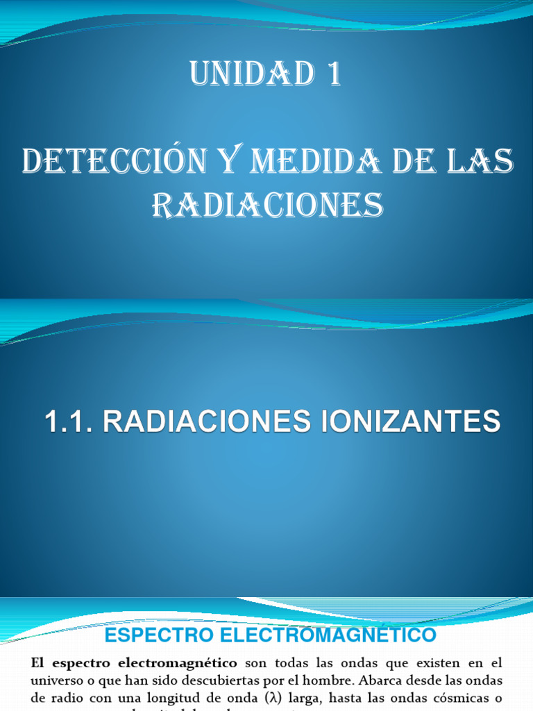 Tema 1 Deteccion y Medida de Las Radiaciones 2023 | Descargar gratis ...
