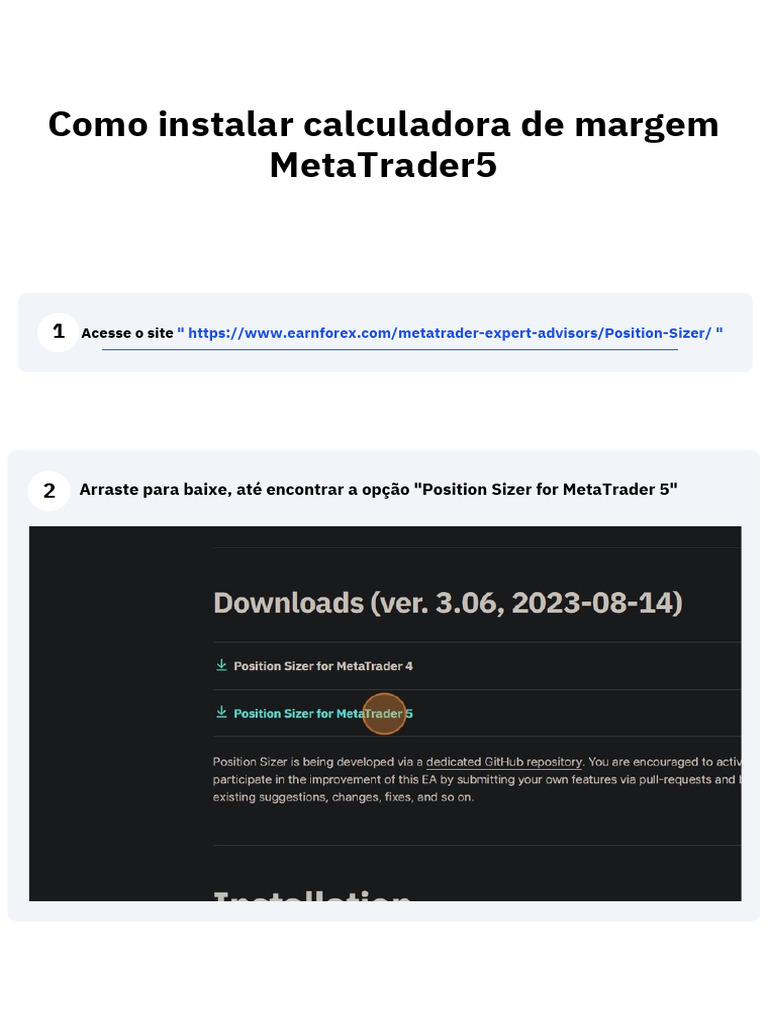Como Instalar Calculadora de Margem MetaTrader5 | PDF