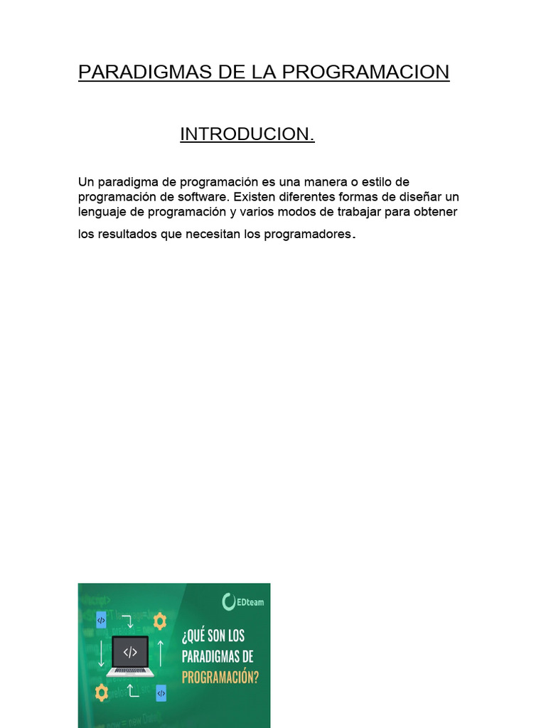 Paradigmas de La Programacion | PDF | Lenguaje de programación | Paradigmas de programación