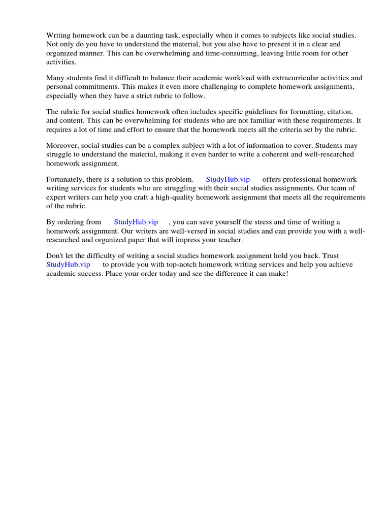 Homework Rubric Social Studies | PDF | Safari (Web Browser) | Homework