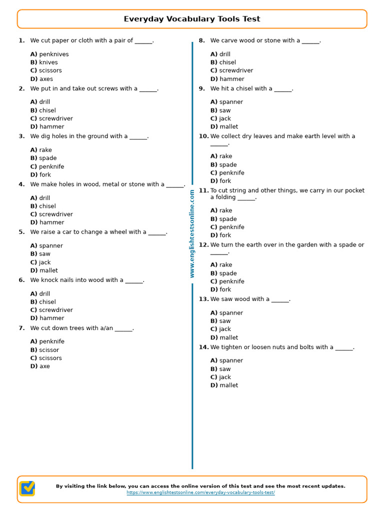 Vocabulary | PDF | Screw | Drill