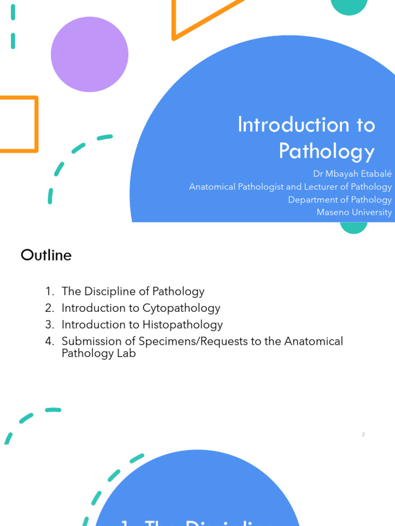 1.1 Introduction To Pathology - 2024 | PDF | Cytopathology | Pathology