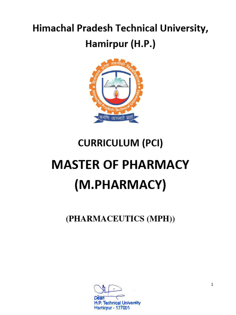 M.Pharmacy PCI Syllabus (Pharmaceutics) | PDF | Nuclear Magnetic ...