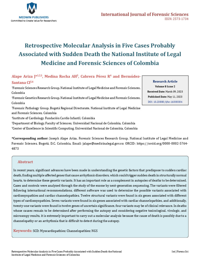 IJFSC16000304-Retrospective Molecular Analysis in Five Cases | PDF | Amino Acid | Single ...