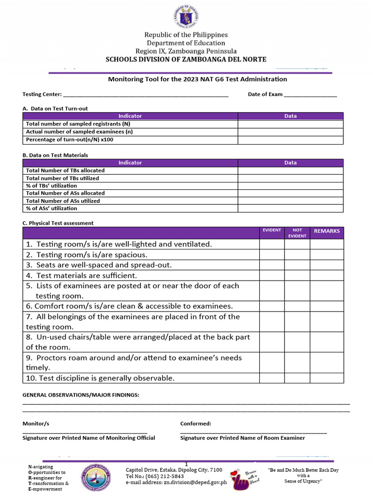Monitoring-Tool-for-the-TESTING-PROGRAMS-Paper-Pencil | PDF ...