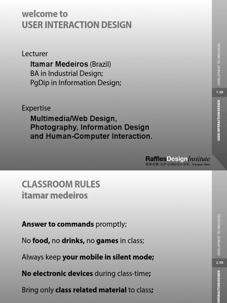 UID: Lesson 02 - Development Technologies | PDF | Usability | Human–Computer Interaction
