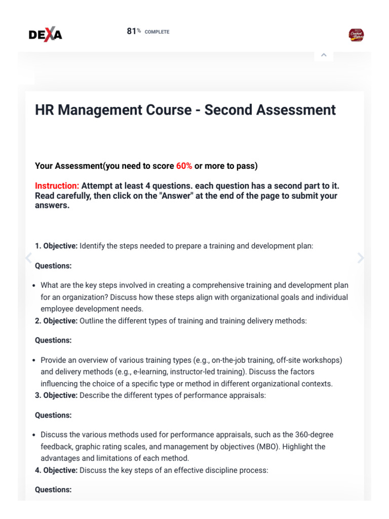 HRM SECOND ASSESSMENT COURSE REVIEW | PDF | Employee Retention | Motivational