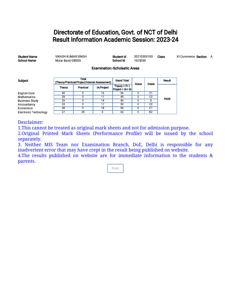 Edustud - Nic.in Result FrmPubliclevelResult 23 24.aspx | PDF