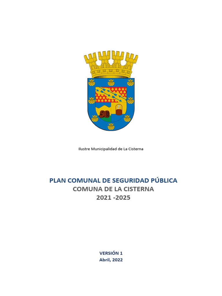 Plan Comunal de Seguridad Pública - 2022-2026 | PDF | Valores ...