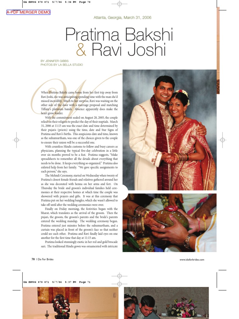 Georgia Featured Wedding Pratima Bakshi | PDF | Wedding | Bride