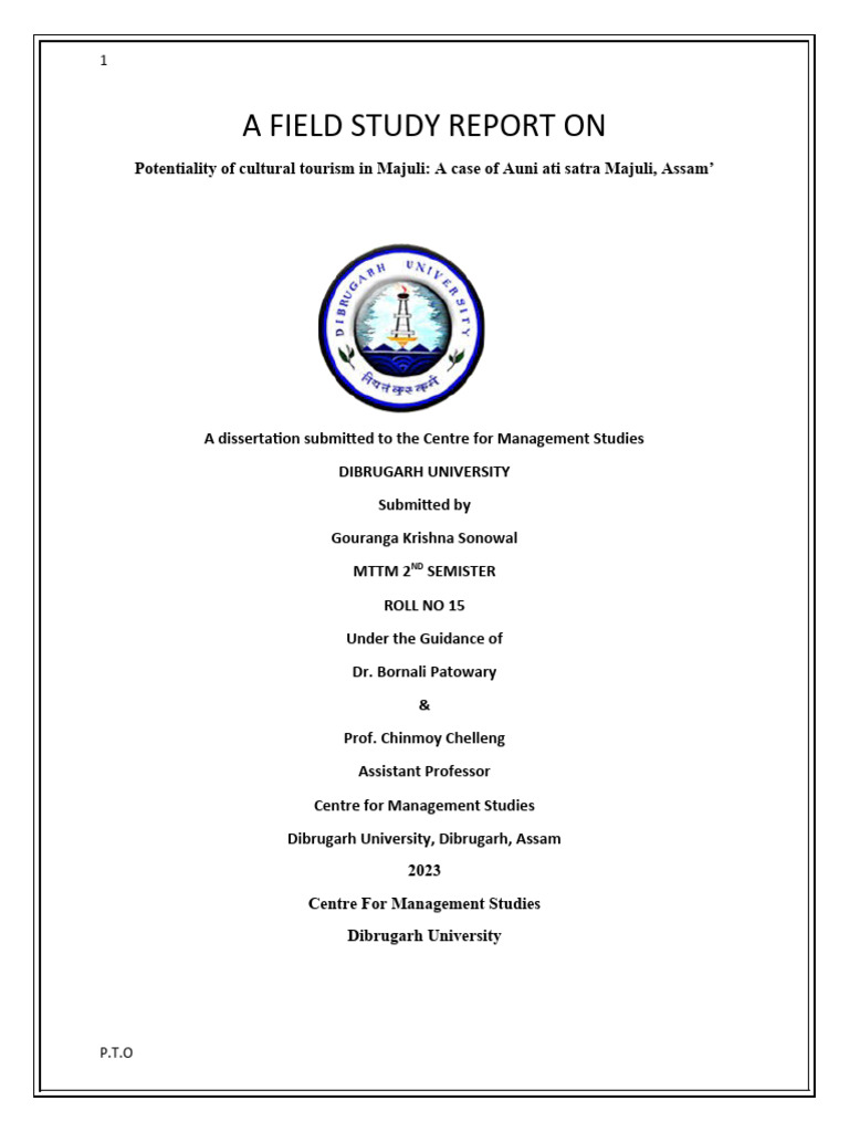 A Field Study Report On | PDF