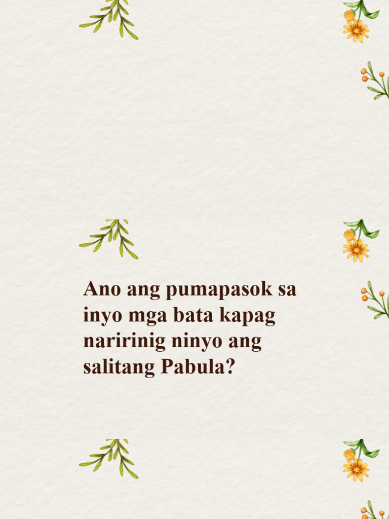 Elemento Ng Pabula | PDF