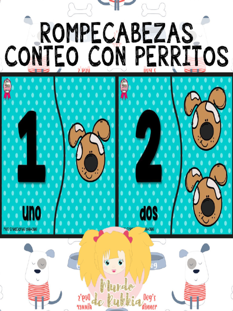 Rompecabezas de Conteo Con Perritos Recopilado Por Mundo de Rukkia | PDF