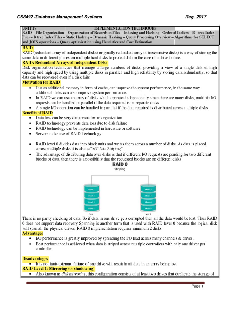 CS8492 - DBMS - Unit 4 | PDF | Database Index | Computer Programming CS8492 - DBMS - Unit 4 | PDF | Database Index | Computer Programming