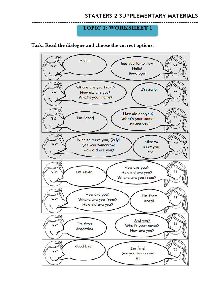 STARTERS 2 Supplementary Materials | PDF