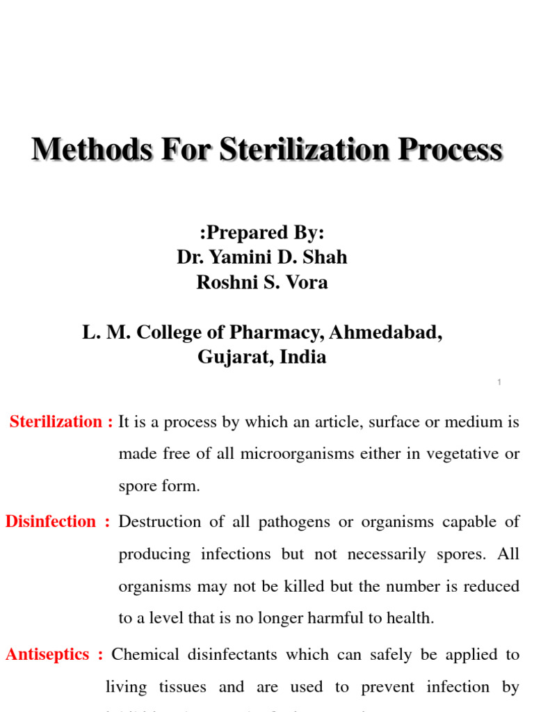 Sterilization Final | PDF | Sterilization (Microbiology) | Disinfectant