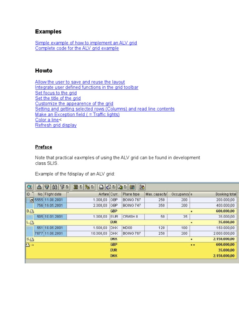 Alv Grid Control In Abap Objects Pdf