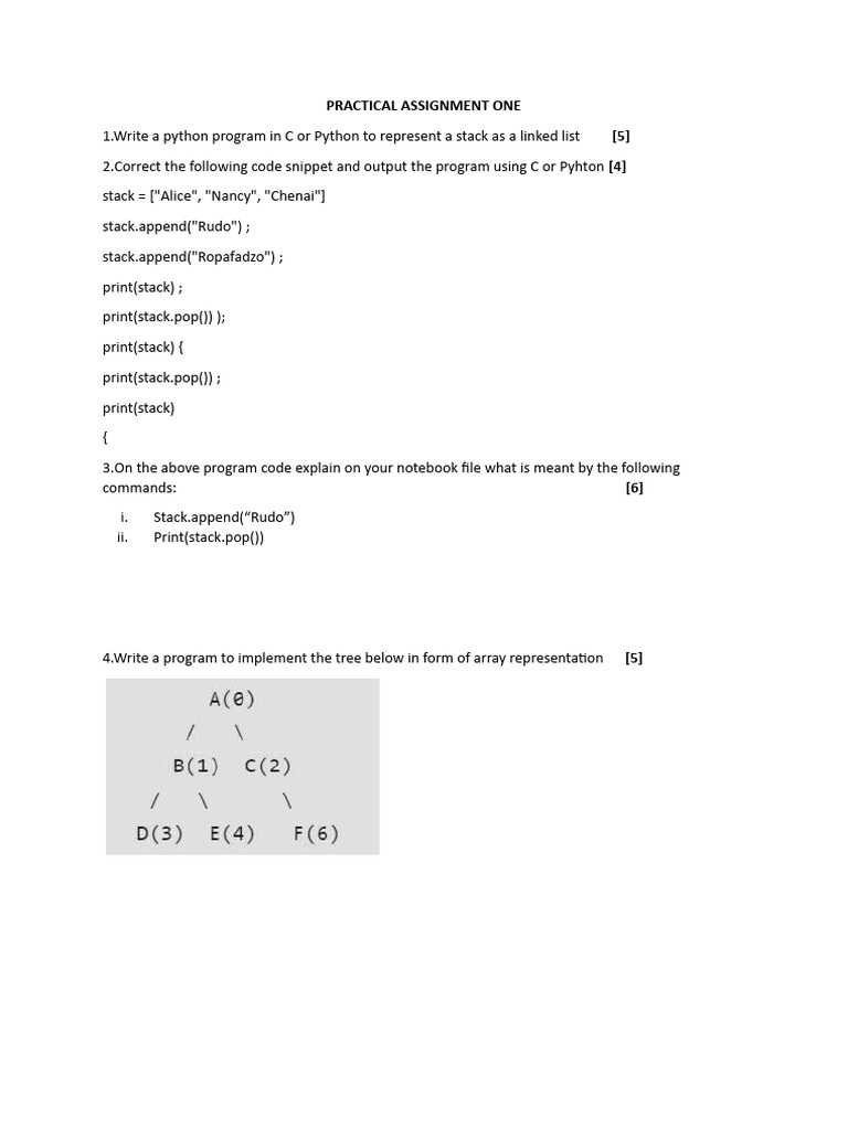 Stack and Tree Implementation Assignment | PDF | Art