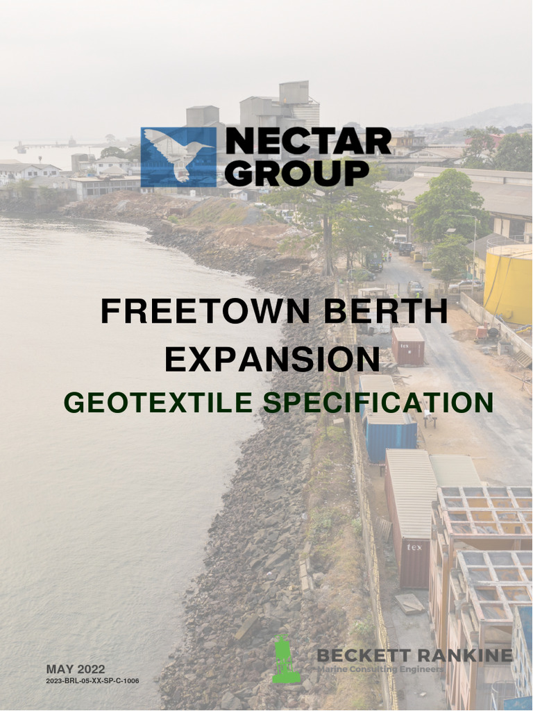Freetown Berth Geotextile Specs 2023 | PDF | Fibers | Yarn