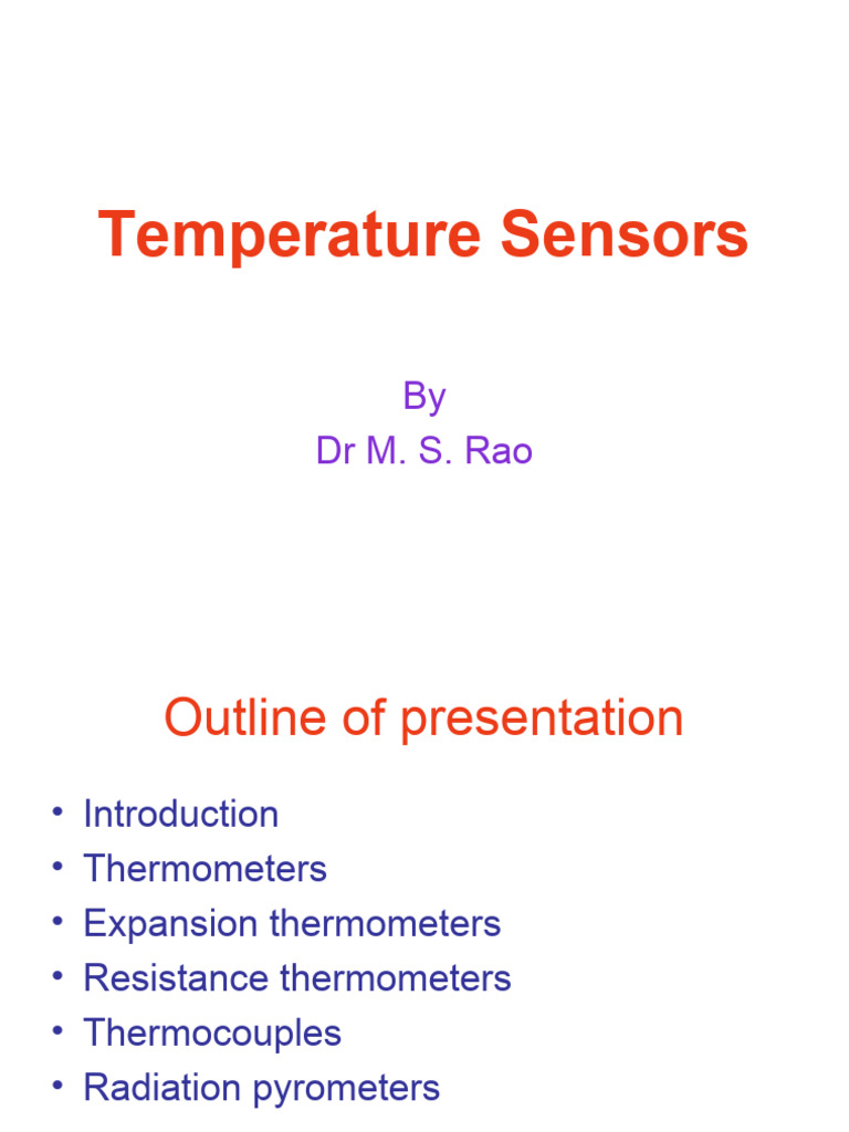 temperature_sensors | PDF | Thermocouple | Thermometer