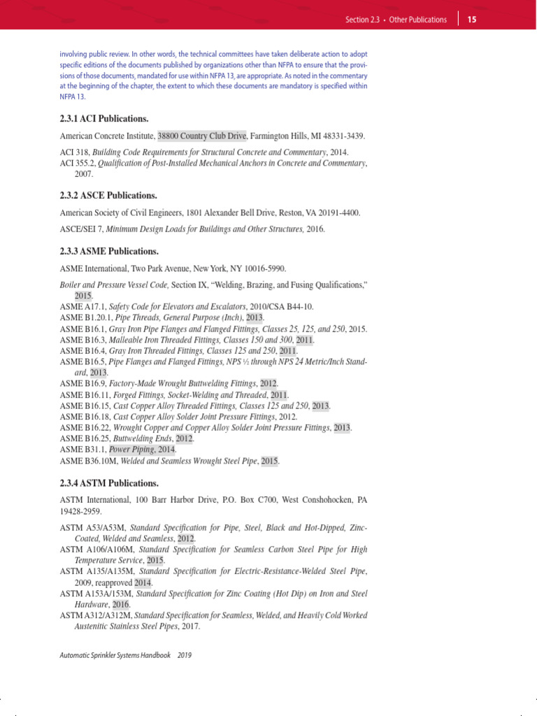 NFPA 13-2019 Handbook 39 | PDF | Pipe (Fluid Conveyance) | Steel